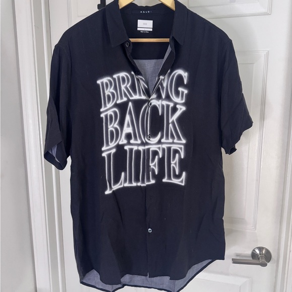 Ksubi | Shirts | Ksubi Black And White Bring Back Life Graphic Mens Ss ...
